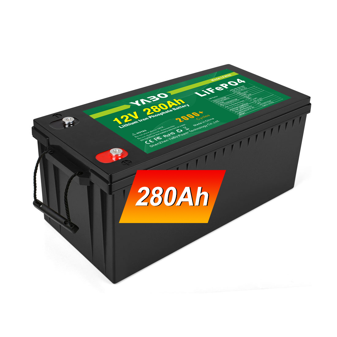 YABO 12V 280Ah LiFePO4 Battery for Sailboat Power Systems and Maritime ...