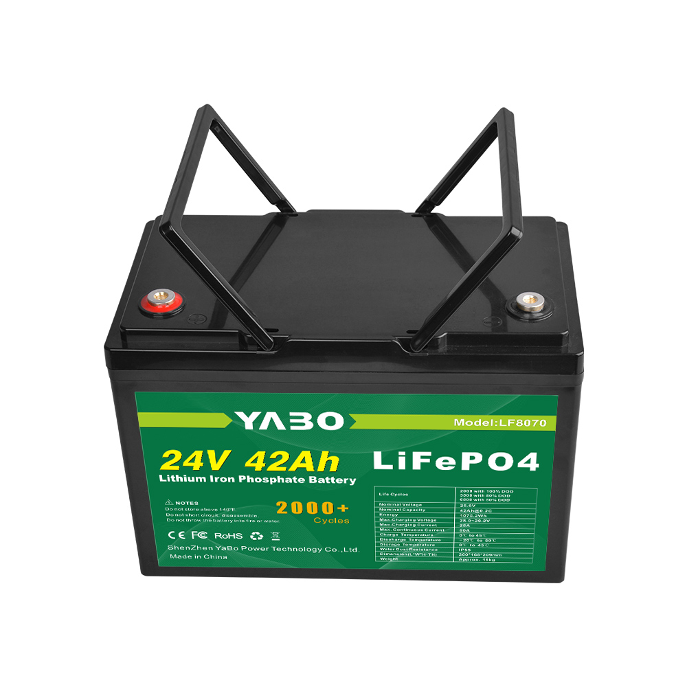 24V 42Ah High-Rate Discharge Forklift LiFePO4 Battery with Integrated ...