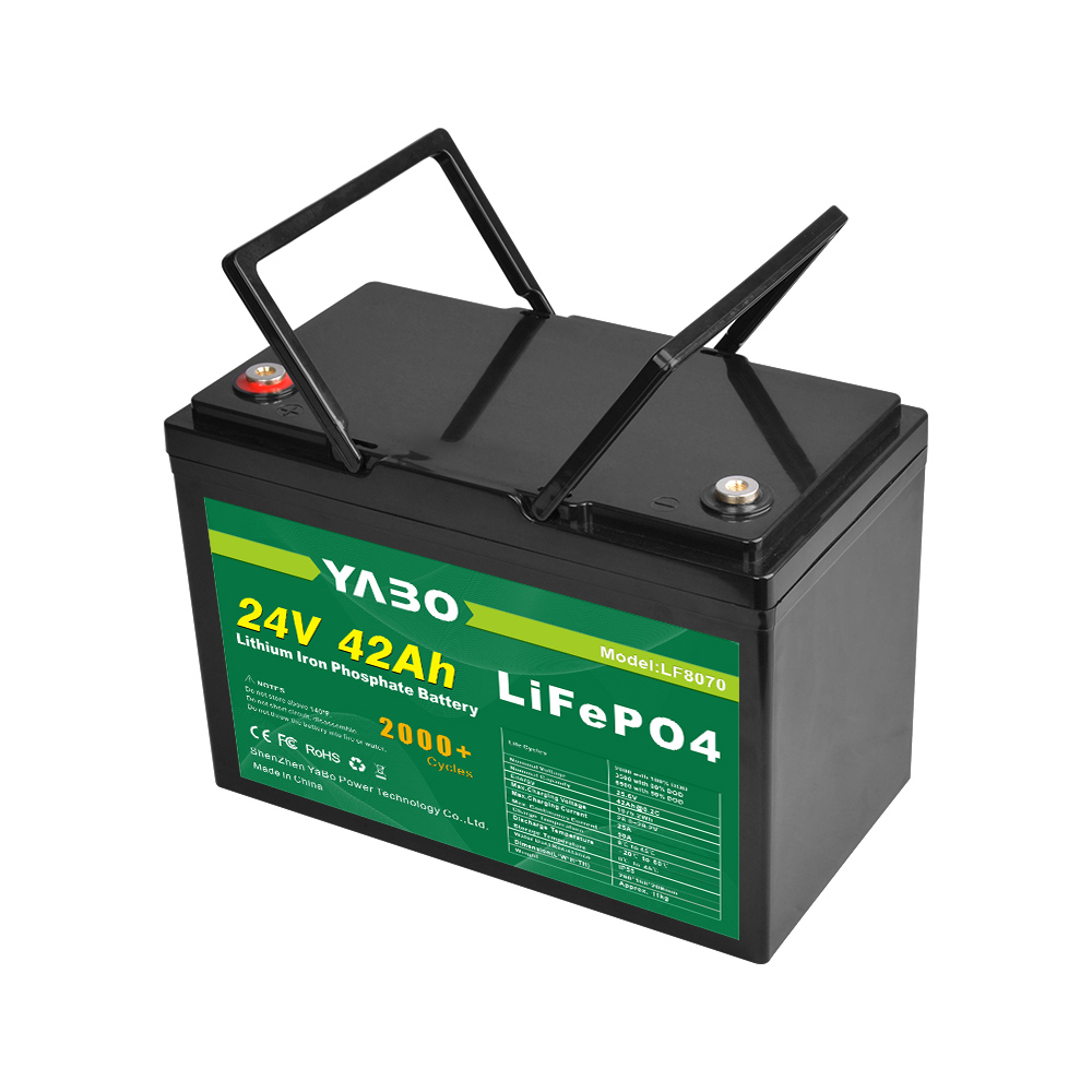24V 42Ah High-Rate Discharge Forklift LiFePO4 Battery with Integrated ...