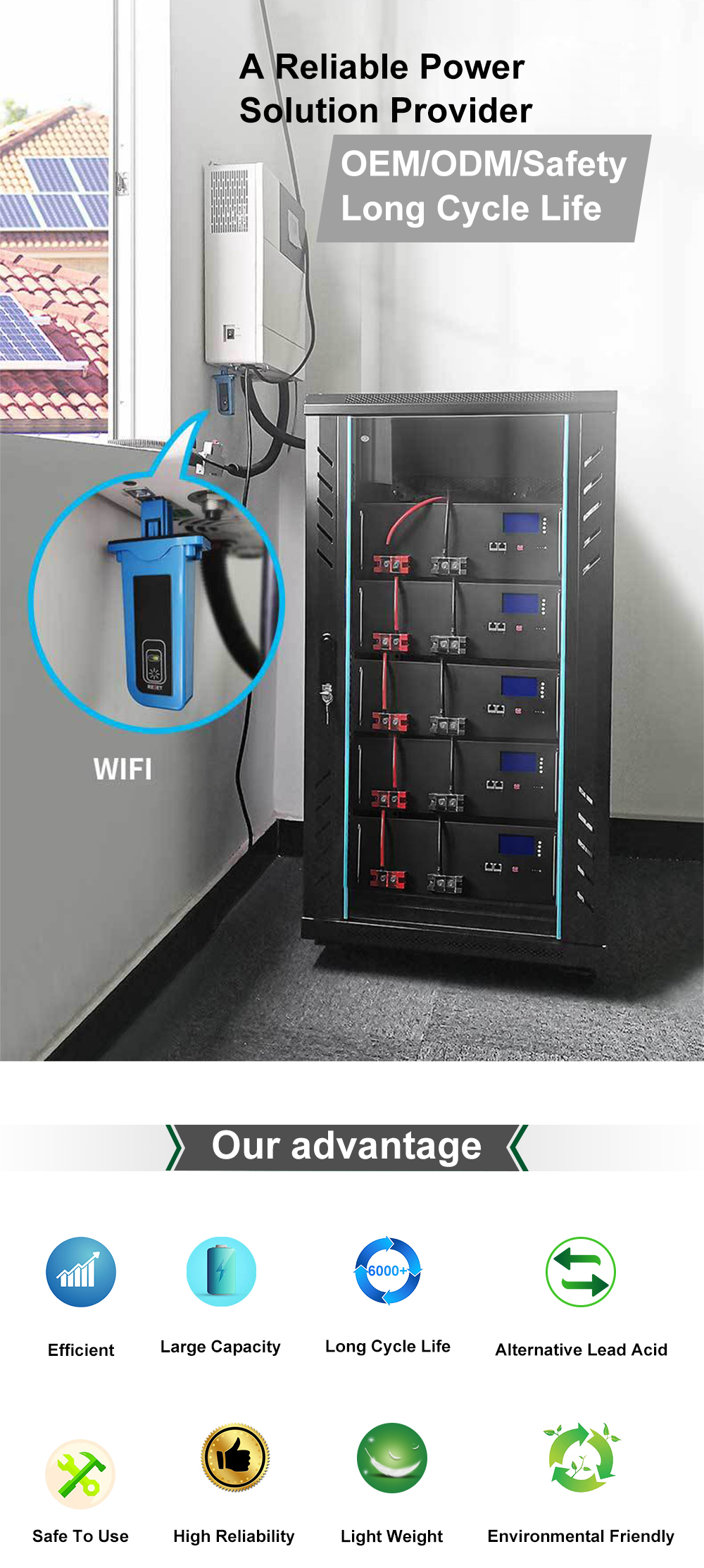 48V 280Ah LiFePO4 Battery Rack with Enhanced Safety Features