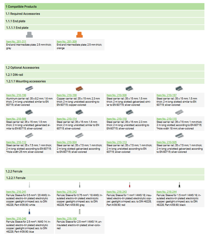 WAGO 281-611/281-418 fuse terminal block