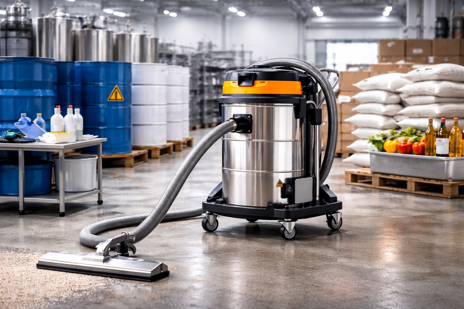 Chemical Resistant Food-Grade Vacuum | Industrial Wet Dry Cleaner