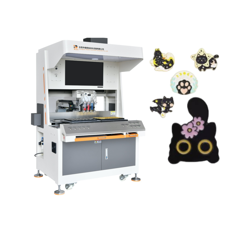 Iconic emoji enamel pin badge filling machine