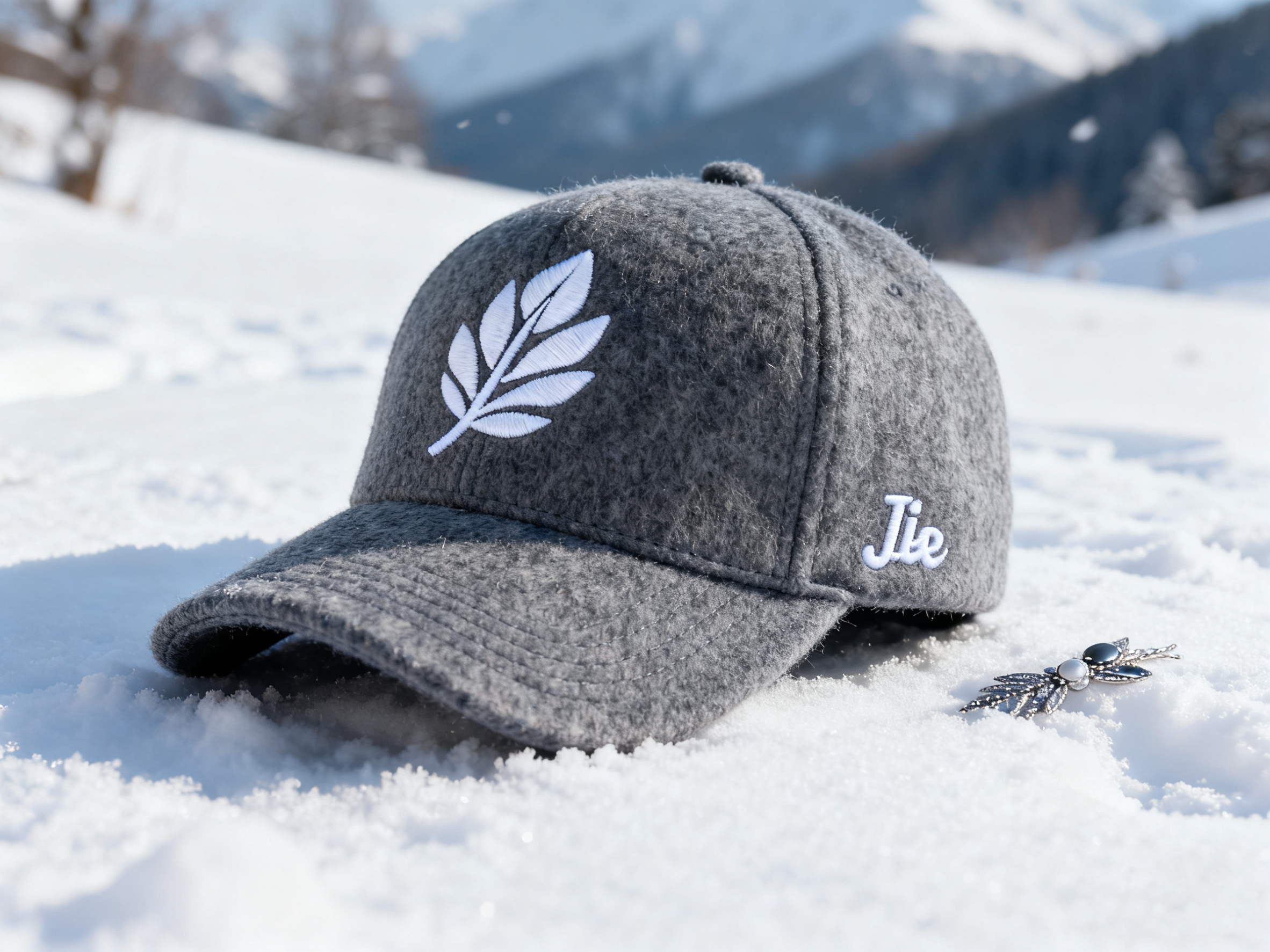 Custom Embroidered Gray Snapback Adjustable Wool Blend Baseball Cap for ...