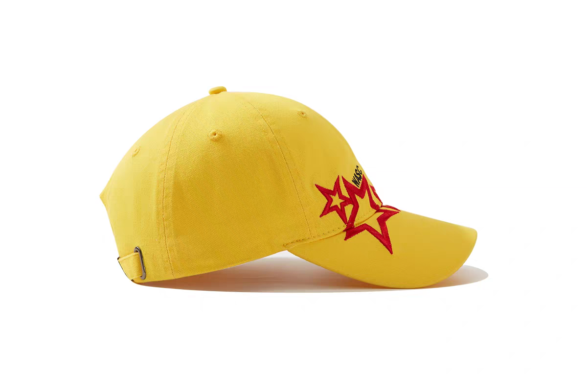 Letter Star Embroidered Twill Dobby Street Style Casual Baseball Cap ...