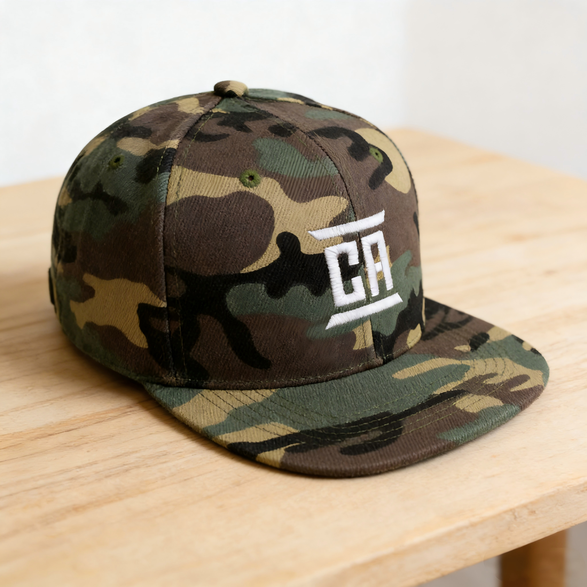 2026 Premium Camo Embroidered Logo Snapback Cap Flat Brim Adjustable ...
