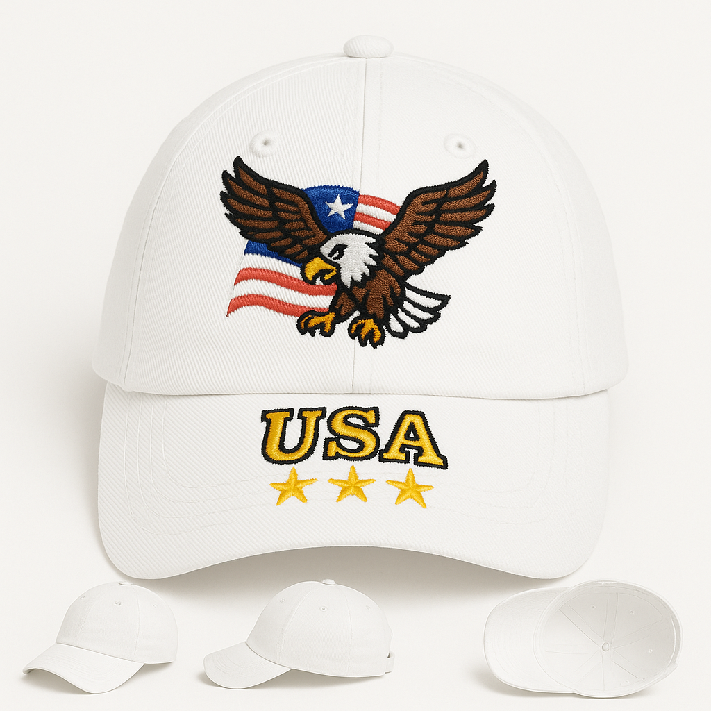 Women's Eagle Embroidered Gray Adjustable Cotton Denim Baseball Cap for ...