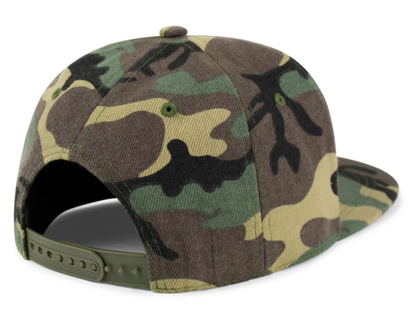 2026 Premium Camo Embroidered Logo Snapback Cap Flat Brim Adjustable ...