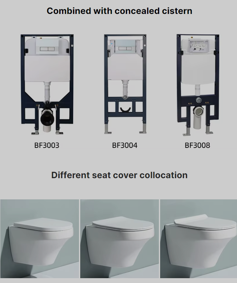 Powerful Vortex Wall Hung Toilet 2462D – Quiet Flush, Space Saving ...