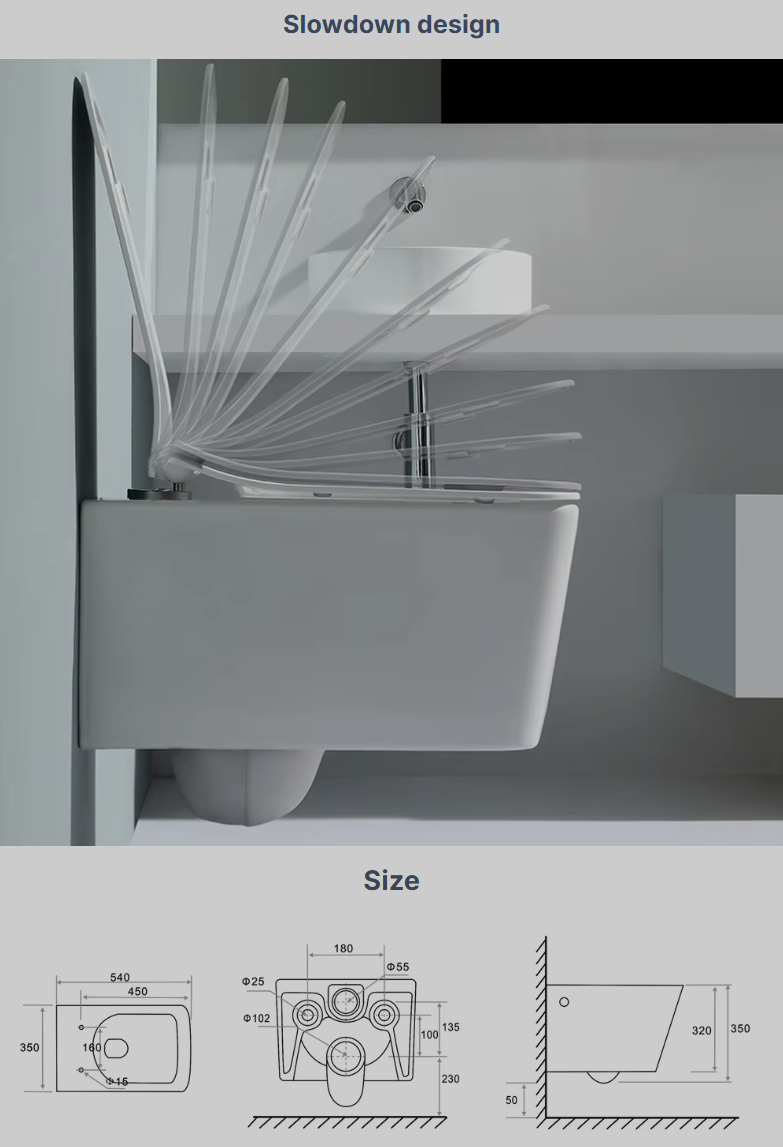 Wall-Hung Toilet 2467D - Eco-Friendly and High Performance