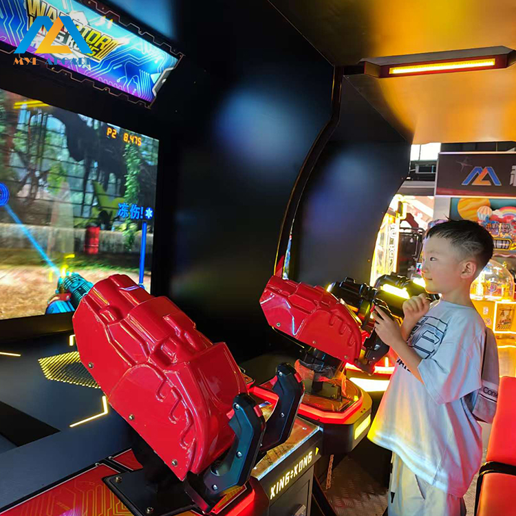 High-engagement Mech Battle Game Cabinet with Dual Shooting Stations