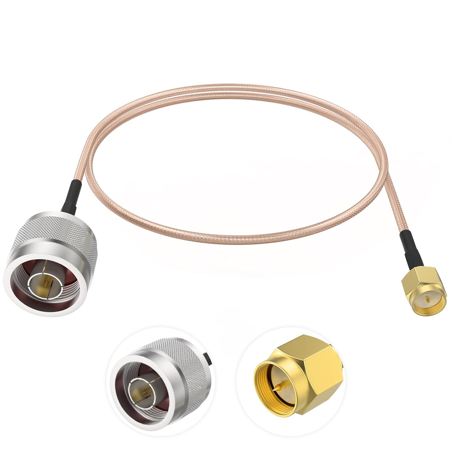 RG316 N male to sma male jumper shielded cable