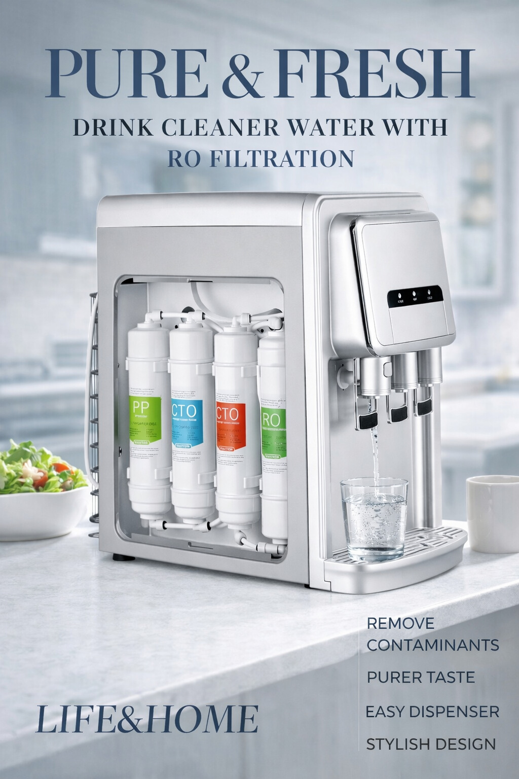 Household Hot and Cold Compressor Cooling Water Dispenser | RO Filter