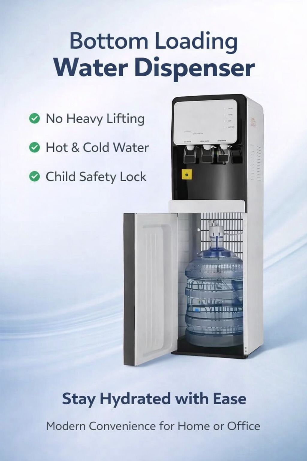 R600a Hot and Cold Compressor Cooling Water Dispenser
