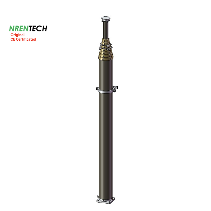 15m non locking pneumatic telescopic mast 100kg payload 3.0m closed height