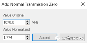 在FD3D里面综合滤波器时如何添加传输零点_CST教程